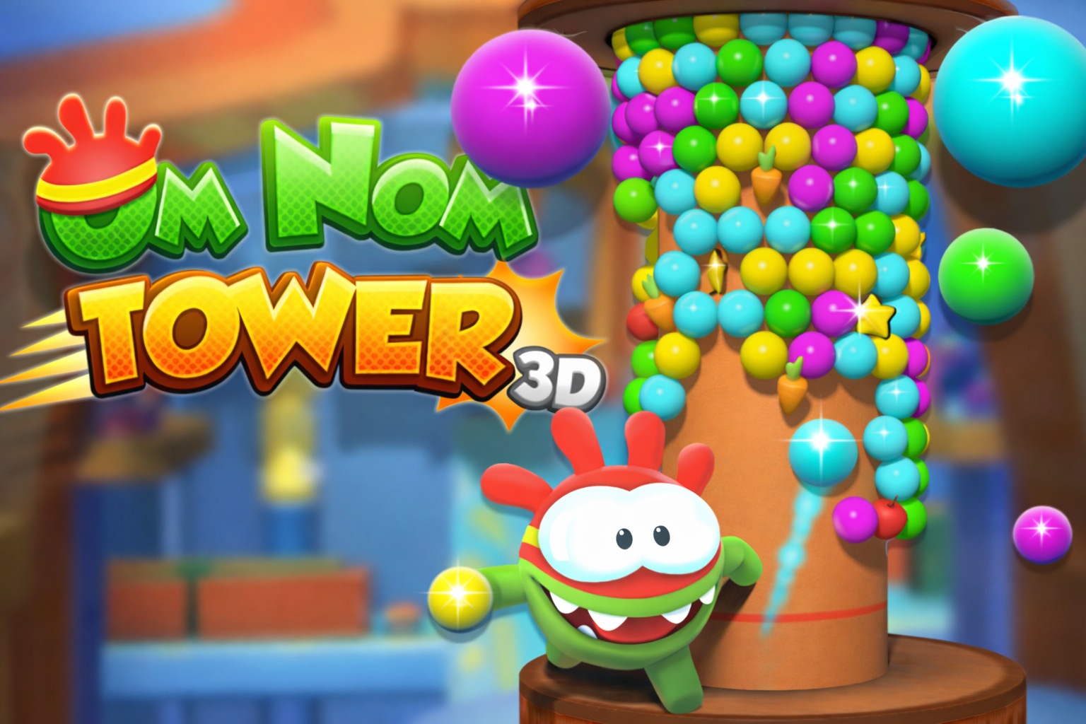 Om Nom Tower 3D 🕹️ Juega gratis en Play123